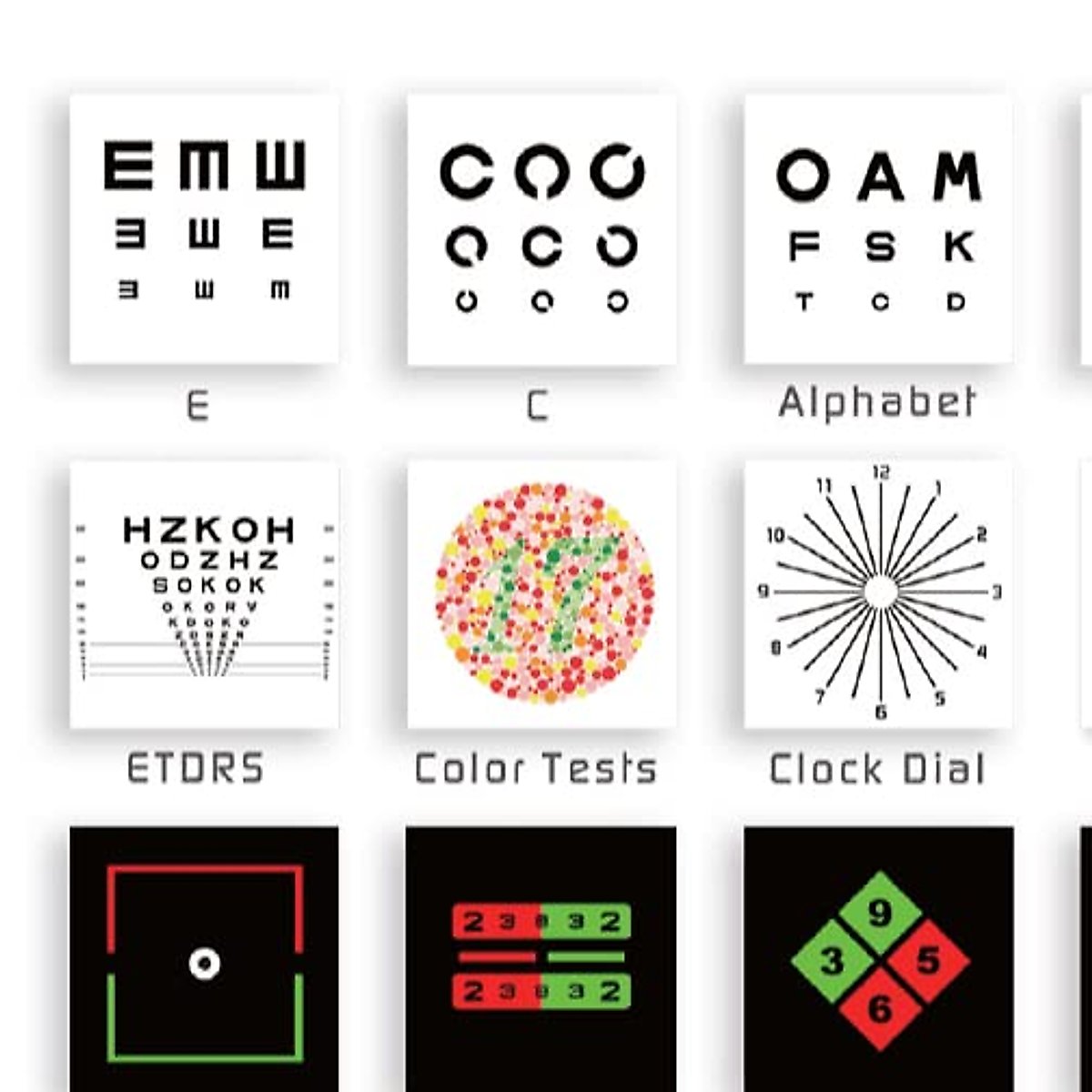 Elite Digital Eye Chart Vision Optics Visual Acuity Software Chart/w Remote