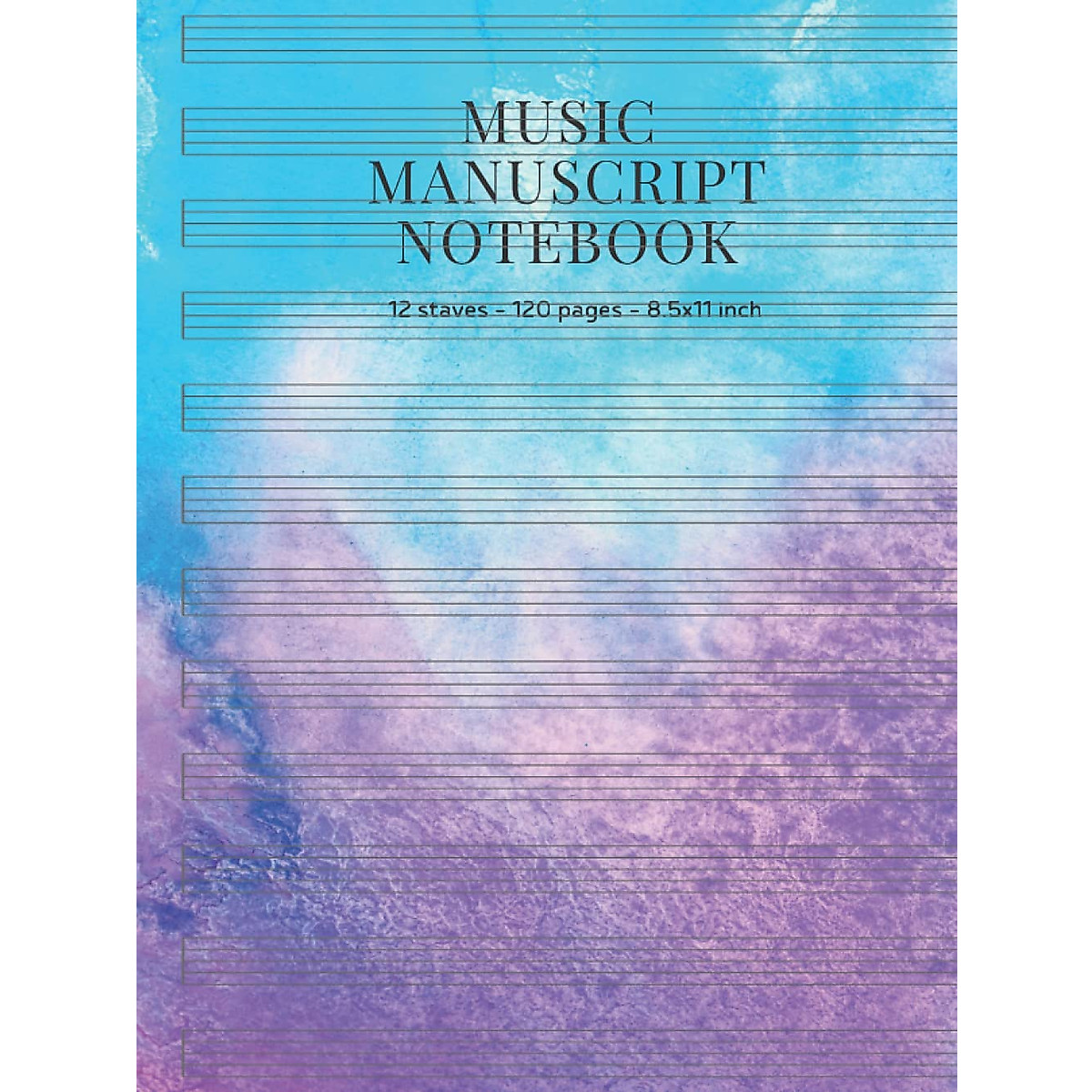 Music Manuscript Notebook – 12 staves: Composition Notebook For Kids |Manuscript Paper With 12 Staves For Beginners and Intermediate |Gift For Musical ... Musician, Music Producer, writer supplies|