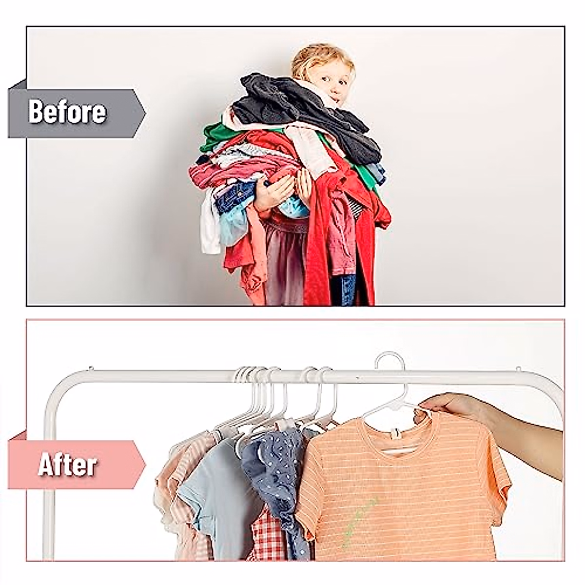 Mr. Pen- Plastic Baby Hangers, 20 Pack, White, Baby Hangers for Closet, Baby Clothes Hangers, Toddler Hangers for Nursery, Kid Hangers, Infant Hangers, Kids Clothes Hanger, Hangers for Baby Clothes