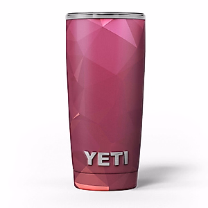 Design Skinz Pink Geometric V16 - Skin Decal Vinyl Wrap Kit Compatible with The Yeti Rambler Cooler Tumbler Cups