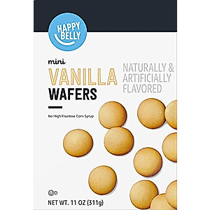 Amazon Brand - Happy Belly Mini Vanilla Wafers, 11 ounce (Pack of 1)