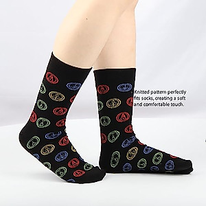 TOBGBE 2 Pairs Owl House Glyph Socks Owl House Fire Ice Plant Light Glyph Gift Owl House Fans Gift (Glyph Socks)