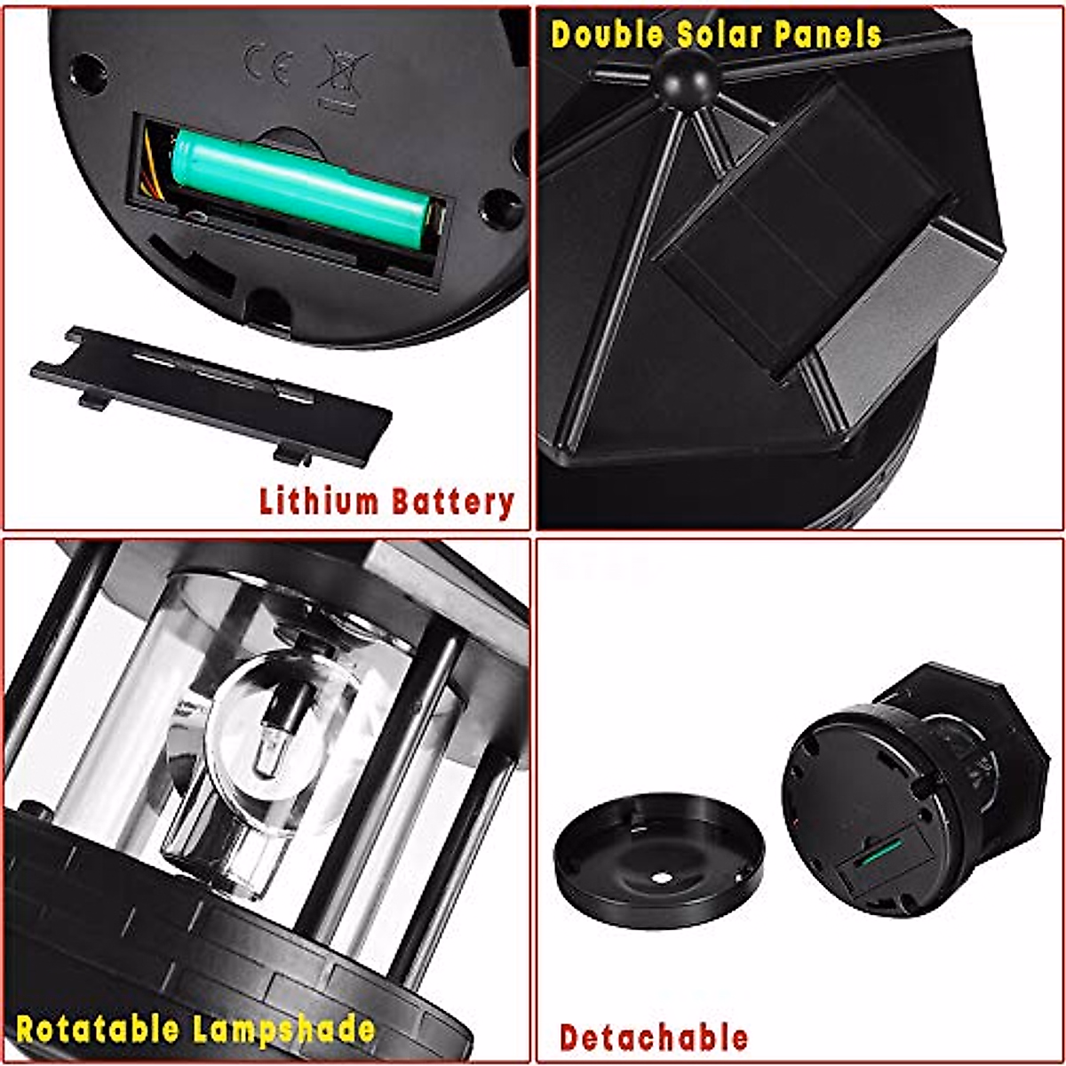 Smoke Towers Led Durable Garden Rotatable Outdoor Solar Light Decorative