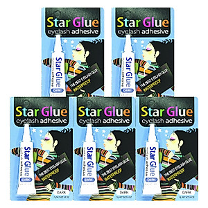 Star Glue Waterproof Eyelash Adhesive Dark For Eye Shadow,Mascara And Eyeliner 10 Pcs