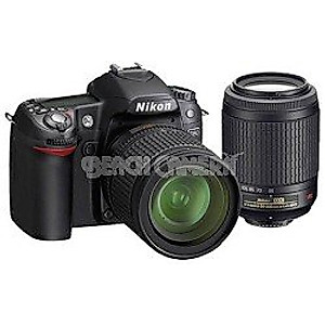 Nikon D80 10.2MP Digital SLR Camera Kit with 18-55mm f/3.5-5.6G AF-S DX VR & 55-200mm f/4-5.6G ED IF AF-S DX VR Nikkor Zoom Lenses