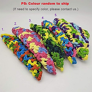 Oncpcare Small Pet Cage Hammock, Plush Woven Parrot Climbing Toy, Cozy Sugar Glider Hideout Tunnel Hideaway Bed for Rat Hamster Squirrel Guinea Pig Ferret, Colour Random