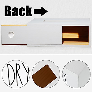 Dryer Sheet Holder Dispenser Container Dryer Sheet Storage Box for Laundry Room Decor Light Luxury Style Fabric Softener Dispenser for Organizing Decorations (White,Wood)