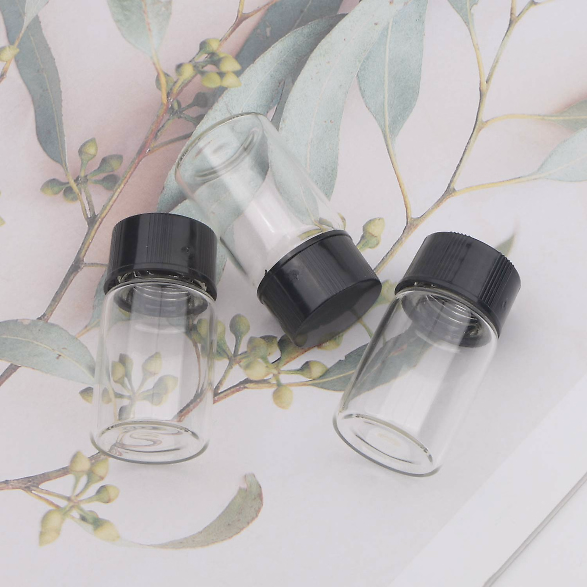 Clear Glass Vials with Screwcap Empty Vials Bottles Liquid Sampling Sample Glass Bottles for Travel (24pcs 7ml)