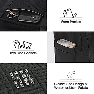 WANDF Lunch Bag for Women Leakproof Reusable Lunch Tote Bag with Wet Pocket Insulated Lunch Box for Work School Picnic Outdoor(Black)