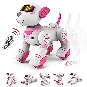 FUUY Robot Dog Toys for Girls Toys Interactive Robot Toy FollowMe Robot for Kids 5-7 Intelligent Remote Control Dog with Sing Dance AI Robotics for Kids Age 3 4 5 6 7 Chrismas Birthday Gifts