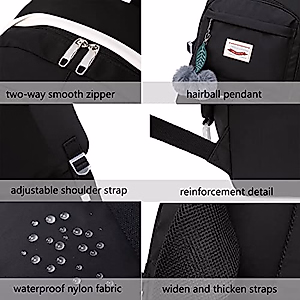 Lmeison Backpack for Girls Cute School Backpack for College Women Middle High School Laptop Backpacks 15.6 Inch School Bag Anti Theft Travel Daypack Large Bookbags for Teen Girls, White