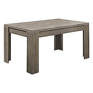 Monarch Specialties , Dining Table, Dark Taupe Reclaimed-Look ,60"L