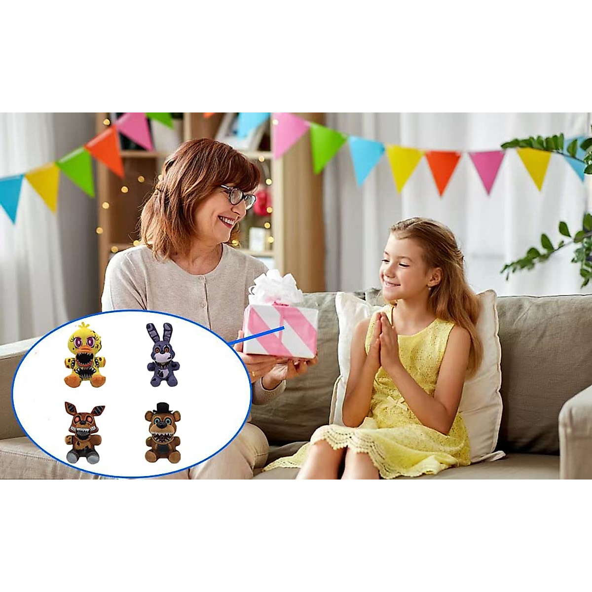 Mokorety Five Nights at Freddy's Plushies，Five Nights at Freddy's Plush，FNAF Plushies，Gift for FNAF Plush Game Fans (c02)