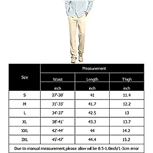 Manwan walk Men’s Casual Beach Trousers Elastic Loose Fit Lightweight Linen Summer Pants K70 (Medium, White)