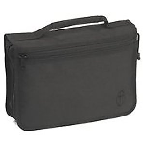 Wordkeeper Economy Canvas Bible Cover, Black, Extra Large