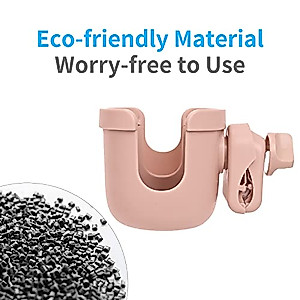 Suranew Adjustable Stroller Cup Holder with Phone Holder for Baby Stroller for Family Members,Pink