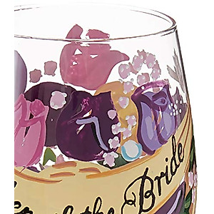 Lolita Mother of the Bride Artisan Made Hand Painted Wine Glass