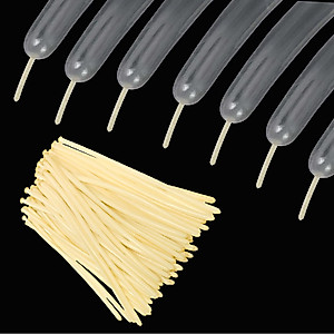 260Q Balloons Clear Long Balloons 100 Pack Twisting Animal Balloons Thickening Latex Transparent Modeling Long Magic Balloons for Animal Model Weddings Birthdays Festival Party Decorations