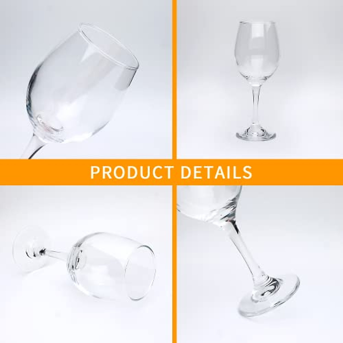 QAPPDA White Wine Glasses Set of 20,Small Red Wine Glasses 8 OZ,Durable Premium Glass Stemware Clear Lead-free Goblet for Wedding,Parties,Home Bar