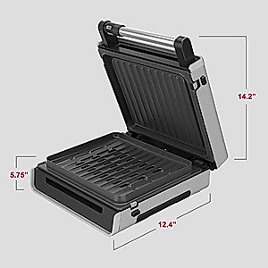 George Foreman Contact Smokeless Select a Temp. Grill, Family Size (4-6 Servings)