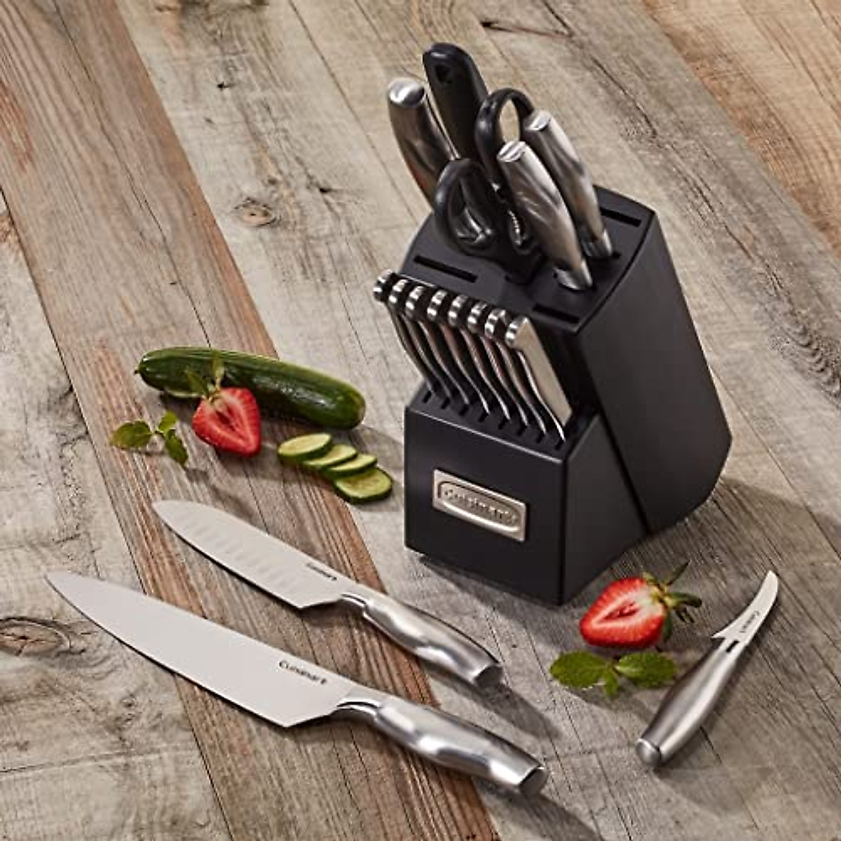 Cuisinart C77SS-17P 17-Piece Artiste Collection Cutlery Knife Block Set, Stainless Steel