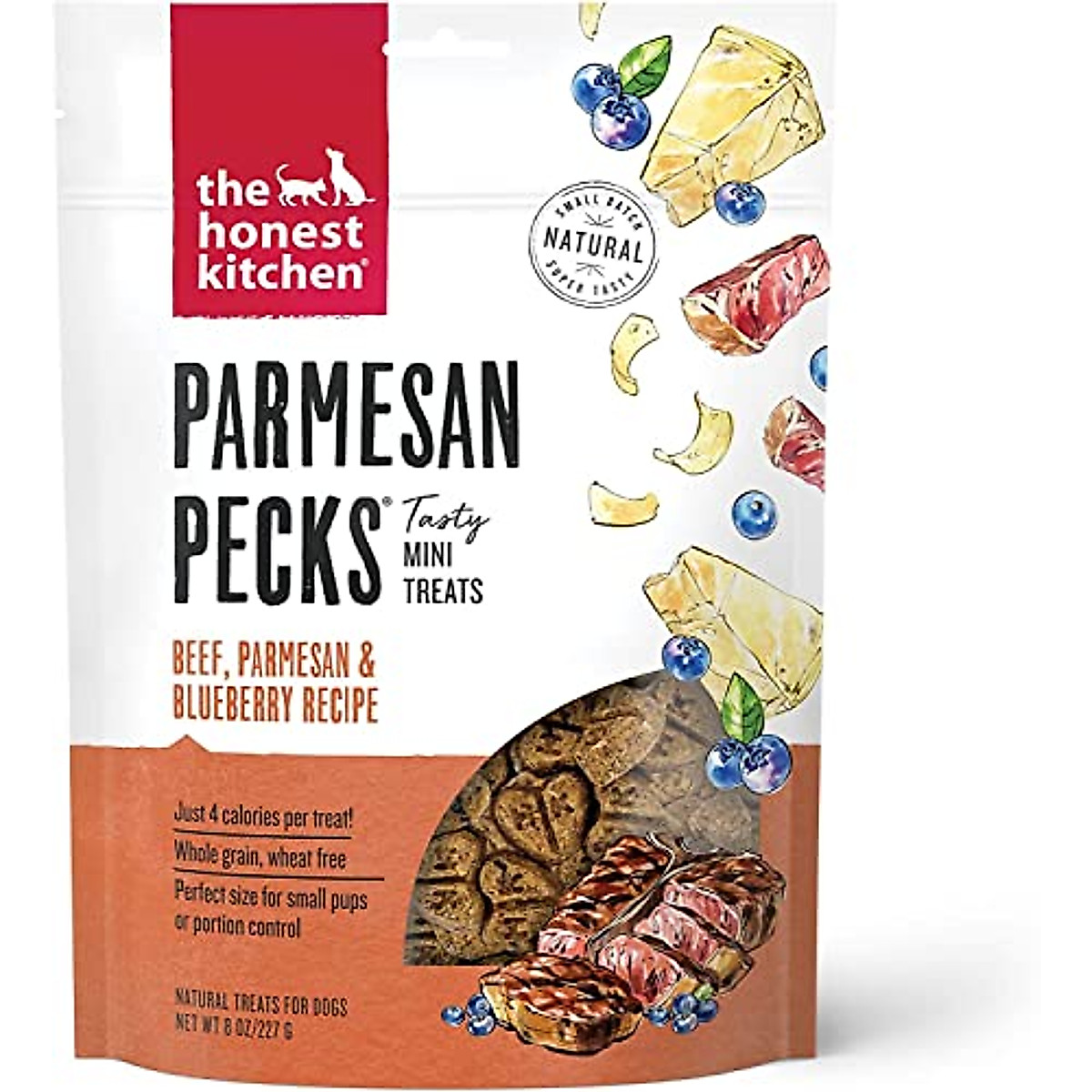 Aurora Pet Variety Pack (3) The Honest Kitchen Parmesan Pecks Dog Treats (Beef, Chicken, Duck) with AuroraPet Wipes