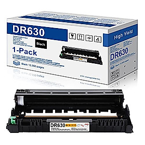 1-Pack Black Compatible Drum Unit Replacement for Brother DR630 DR-630 to use with DCP-L2520DW DCP-L2540DW HL-L2300D HL-L2305W HL-L2320D HL-L2340DW HL-L2360DW HL-L2380DW HL-L2680W MFC-L2700DW Printer