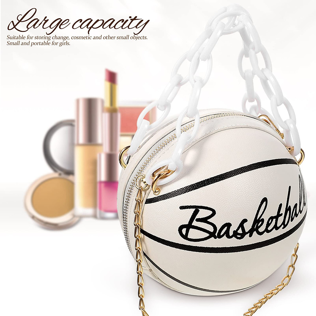 GALPADA Basketball Purse Cute Purses for Girls Crossbody Bag Basketball Handbag