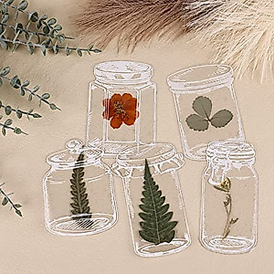 TOYMIS 20pcs Flower Bookmark, Transparent Bookmark Clear Waterproof DIY Dried Flower Bookmarks Craft for Home DIY Craft Reading Scrapbook (Regular Bottle)