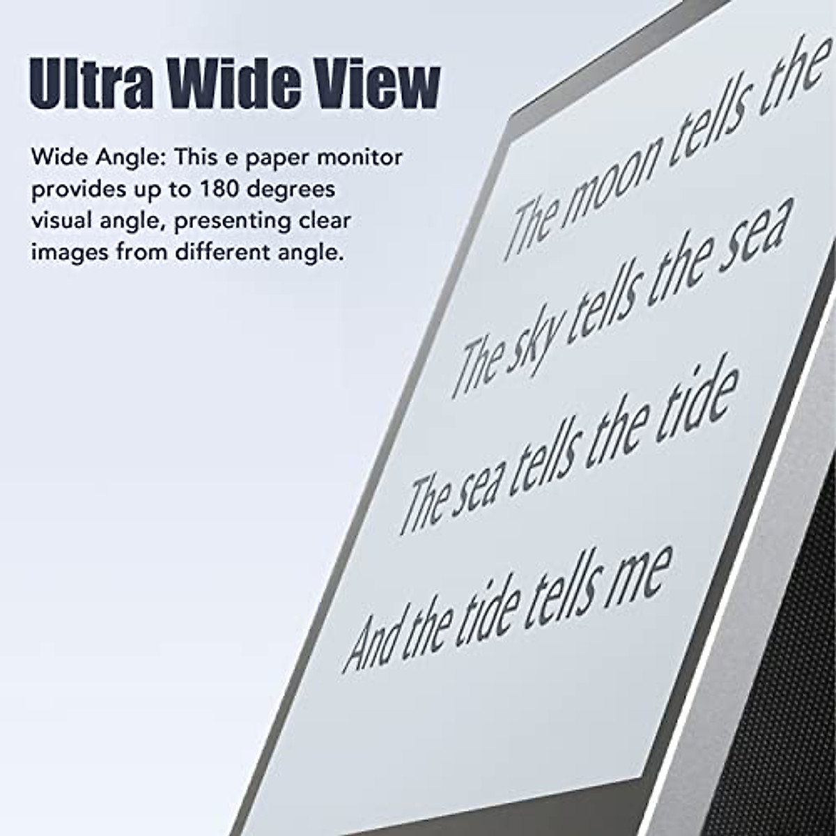 Acogedor 13.3inch E Ink Monitor, 15Hz HDMI 1600x1200p Eyes Care E Paper Display, 70mm VESA Mountable, for Windows, iOS, Linux, Android Systems