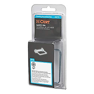 CURT 28279 Trailer Coupler Pin, 3/8-Inch Diameter x 2-3/4-Inch Long, Clear ZINC