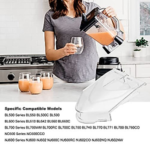 CUTIECLUB 2 Pack Pitcher Spout Cover for Ninja 72oz Blender Lid, Flap Lid Jar Top Replacement parts Accessories for Ninja NJ600-NJ602 BL500-BL781 Blender