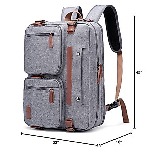 MOLNIA 3 in 1 Laptop Backpack, 17.3 inch Computer Bags for Men, Laptop Backpack for Men, for Travel Bussiness School Men Women, Black