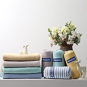 Shalala Green Throw Blanket for Couch - Knit Green Blanket with Fringe- Cozy Lightweight Decorative Throw for Bed Sofa and Living Room 50 x 60 inches