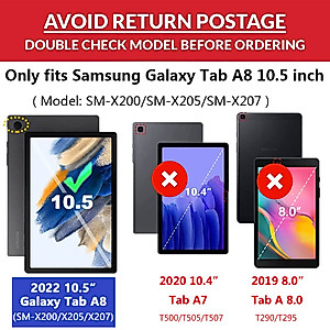 Tading Kids Case for Samsung Galaxy Tab A8 10.5" 2022 (SM-X200/SM-X205/SM-X207), Shockproof Light Weight Protective Stand Cover for Galaxy Tab A8 10.5 Inch, Cute Butterfly - Pink