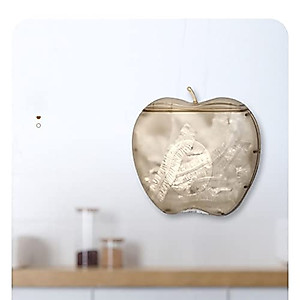 SAMTN Disposable Clingfilm Storage Box, Plastic Wrap Storage Box with Lid, Wall mounted Food Cling Film Container (black)