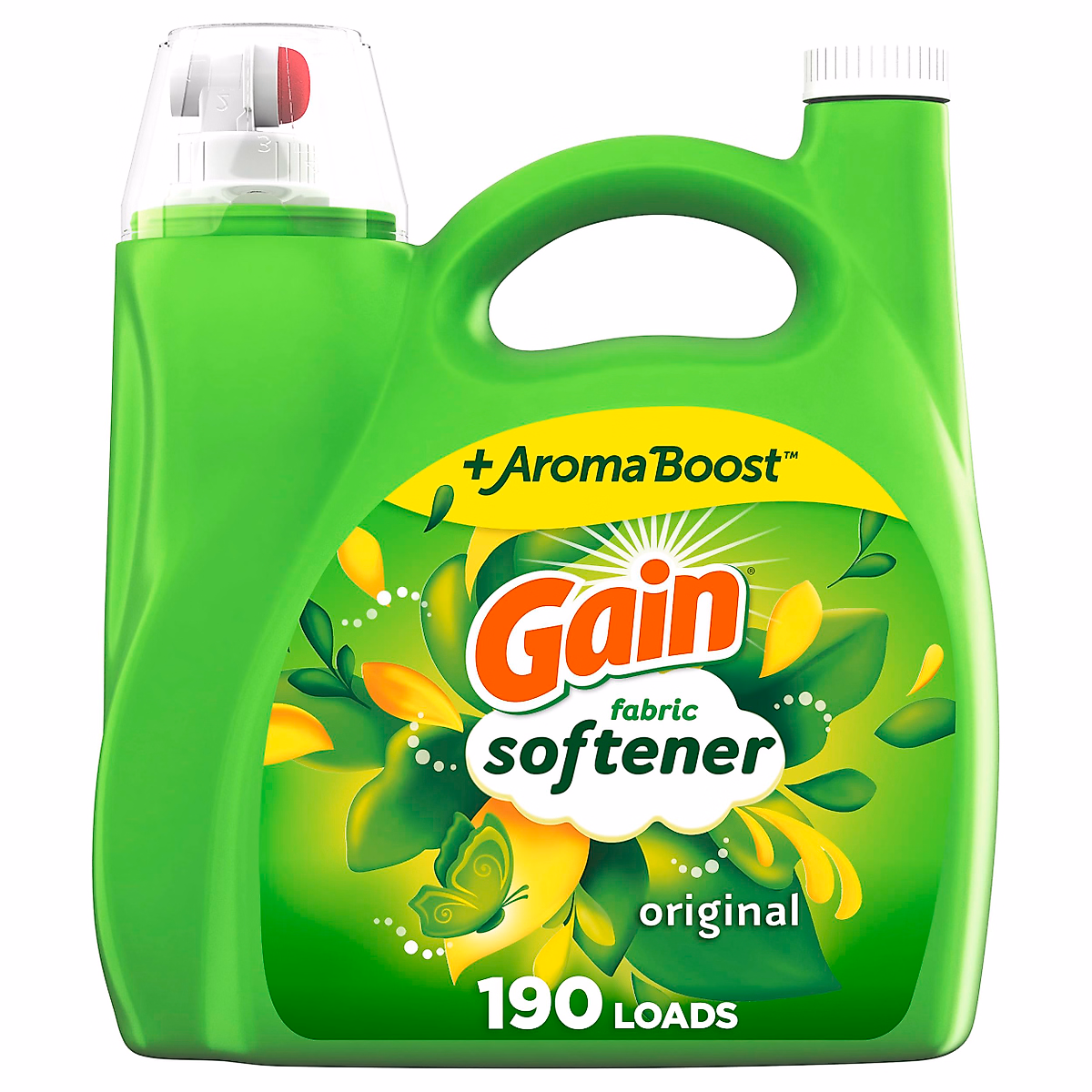 Gain Fabric Softener, Original Scent, 140 fl oz, 190 Loads, HE Compatible, Packaging may vary