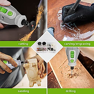 Huepar Tools Rotary Tool Kit, 130W 235pcs Accessories with Flex Shaft include MultiPro Keyless Chuck, 6 Variable Speed 10000-35000RPM Electric Drill Set for Crafting Projects and DIY Creations - RT130