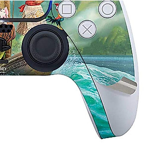 Skinit Decal Gaming Skin Compatible with PS5 Controller - Officially Licensed Disney Princess Moana and Maui Set Sail Design