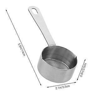 Noodles Cooker Pot Sauce Pan Stainless Steel Saucepan Butter Warmer Measuring Pan Milk Warmer Pot with Dual Pour Spout Sauce Pot Cooking Pot for Kitchen Butter Warming 60ml