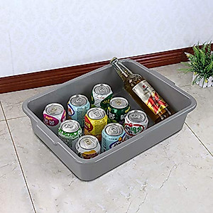 Farmoon 13L Commercial Bus Tub, Grey Wash Basin Tote Box, 4 Packs