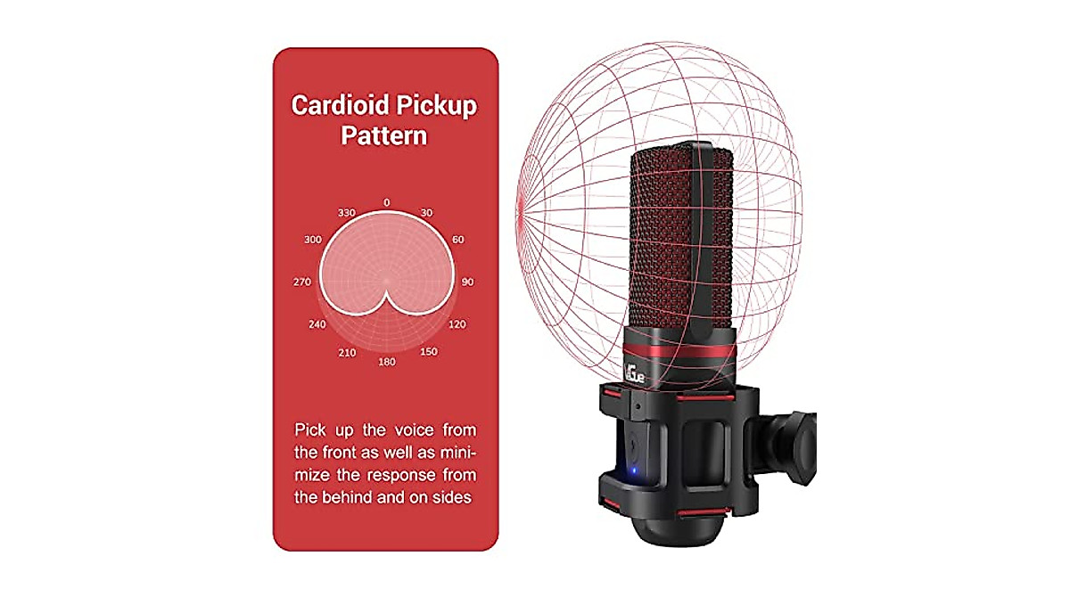 VeGue USB Microphone for PC & PS5 – Studio Quality Sound