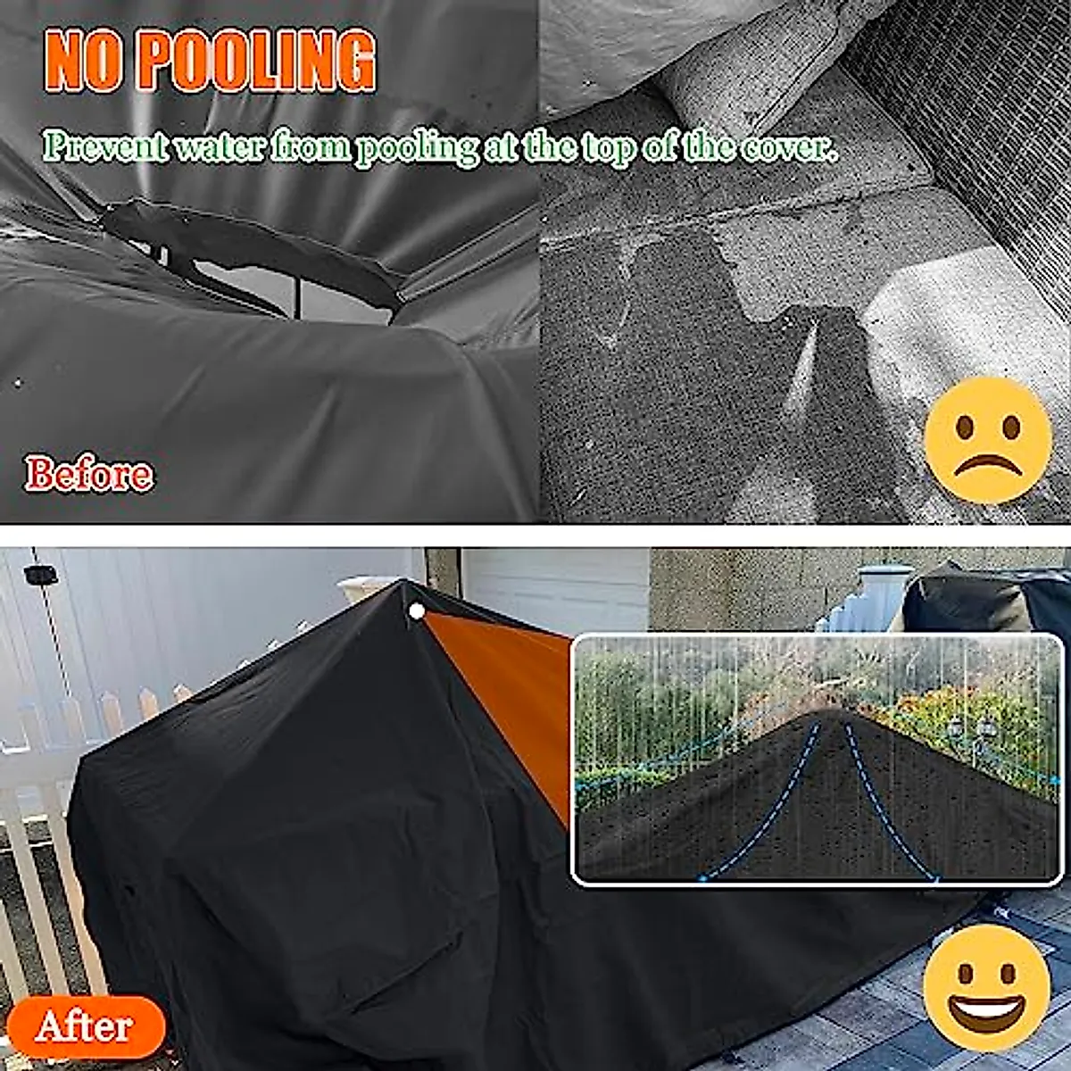 WOMACO Patio Furniture Cover Support Poles, Adjustable Metal Patio Sofa/Table Cover Poles Post, Outdoor Dining Set Cover Holder Stand, Grill Griddle Cover Support Pole (1 Pack)