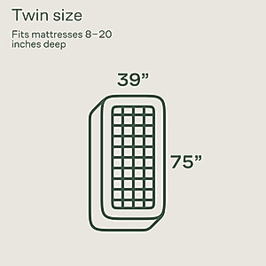 Ultra Soft 2 Inch Twin Mattress Topper - Bamboo Viscose Mattress Pad for Back Pain Relief - Machine Washable - Naturally Cooling for Hot Sleepers