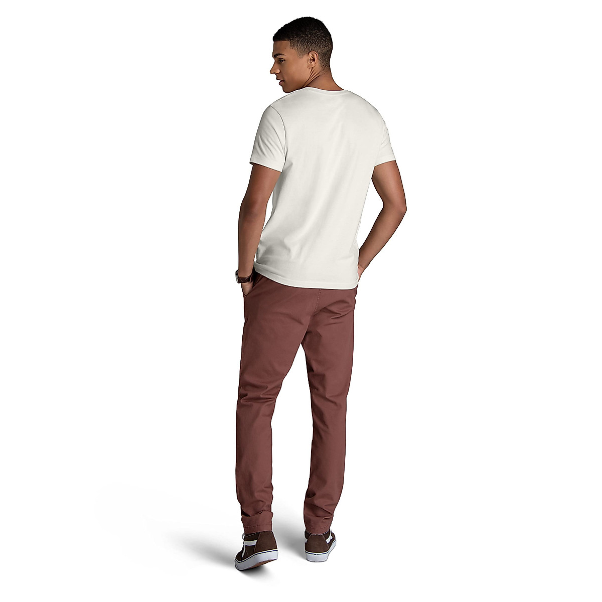 Fruit of the Loom Men's Recover Cotton T-Shirt Made with Sustainable, Low Impact Recycled Fiber, Ivory, Large