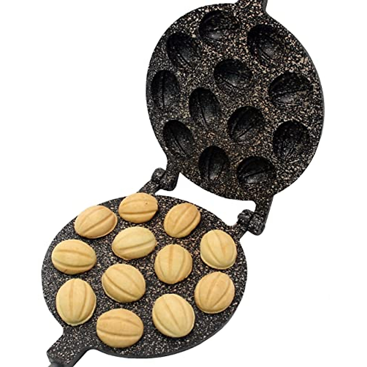 Walnut Cookie Maker 12 halves non-stick coating granite stone Cookies Pastry
