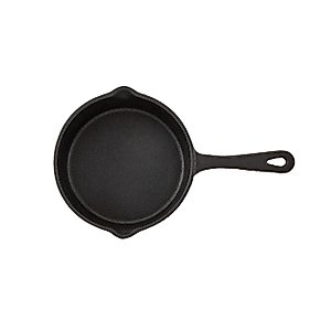 Casamoda 5.4 inch (13.7cm) pre-seasoned cast iron skillet, Mini Fry Pan, Round