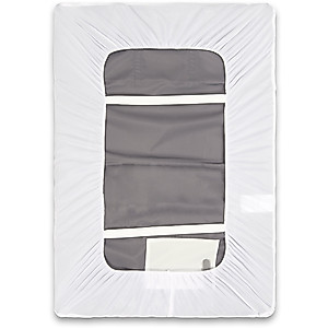 PUREgrace Playard Mattress Sheet and Protector in one -Made with Skin Friendly Tencel, Waterproof Cover Protects and Fits Pack N Play, Mini Portable Crib Mattresses, or Co-Sleepers