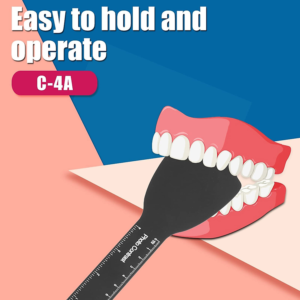 Dental Photography Black Background, PVC Photo Backdrop Board Portable Plate Contrast Image Oral Intraoral Orthodontic Photographic Tooth Shooting Contraster for Teeth Whitening Orthodontic Tool(C-4A)