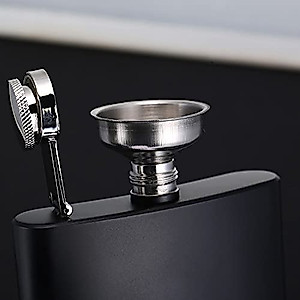 Tebery 8 Pack Hip Flasks with Free Bonus Funnel, 8OZ Stainless Steel Leakproof Flask, Great Groommans or Bridal Wedding Gift